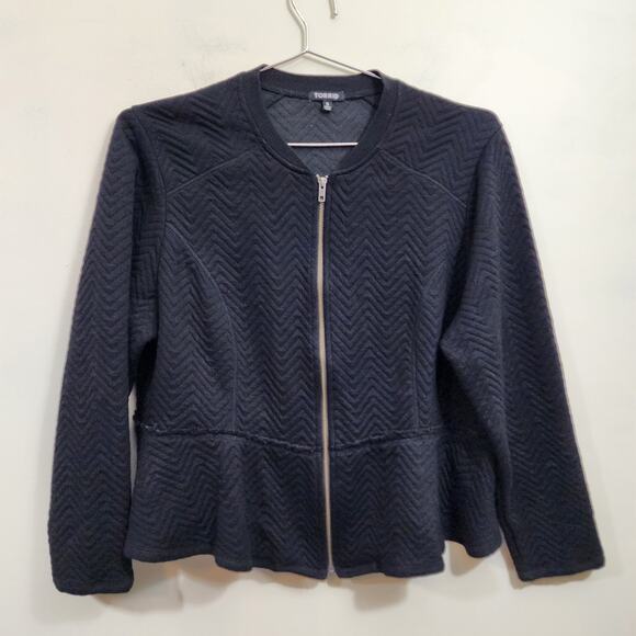 torrid | Jackets & Coats | Torrid Black Raw Trim Quilted Peplum Hem ...